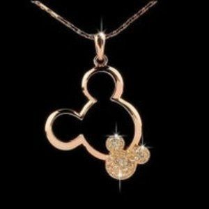 Jewelry | Mickey Mouse Pendant Crystal Necklace | Poshmark